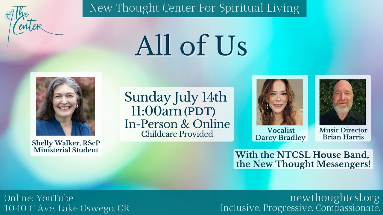All of Us with Shelley Walker, RScP & Ministerial Student - Sundays at ...