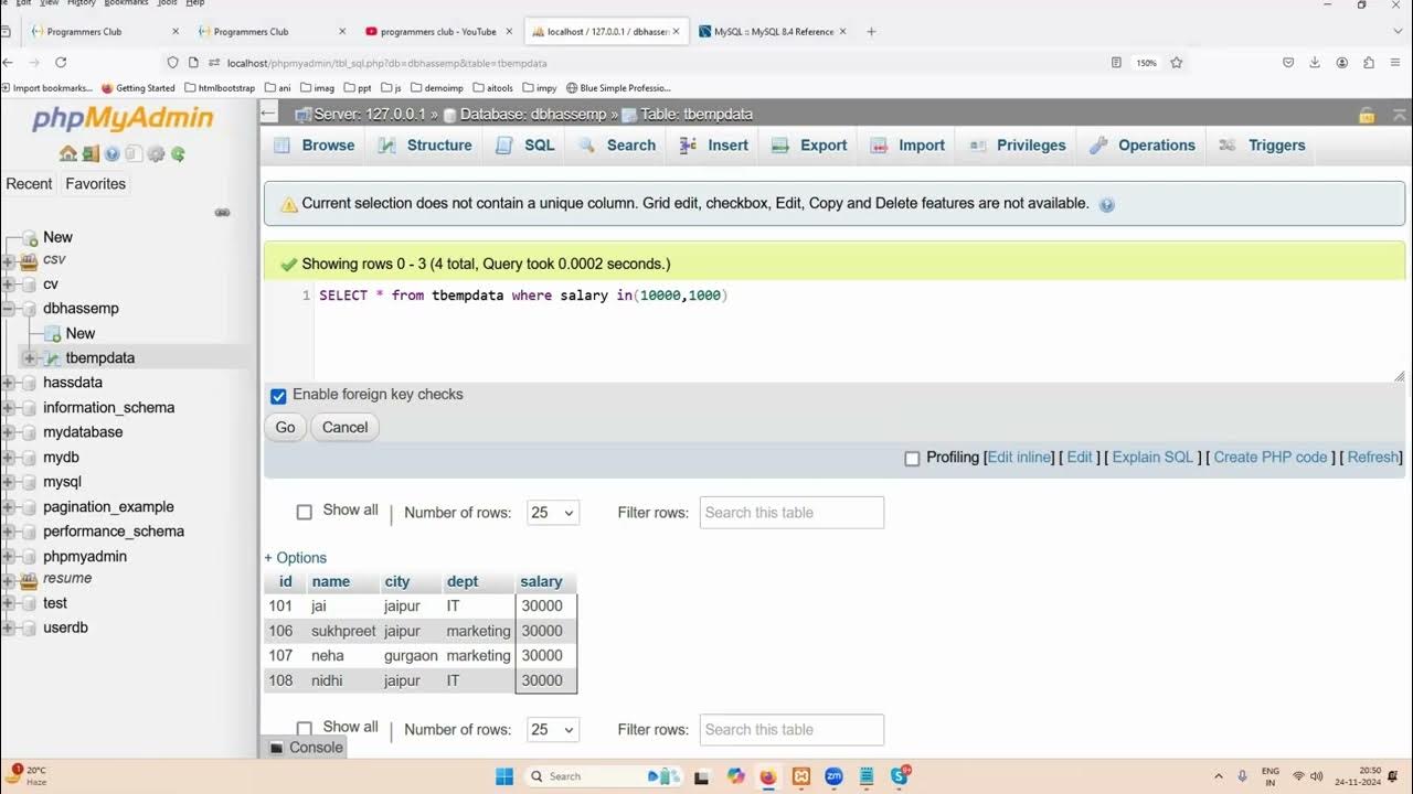 MYSQL Tutorial|In Between In Mysql|React JS Training | Full-Stack Web ...