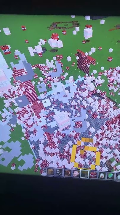 Me and my friend blowing up a giant tnt block #Minecraft #mojang - YouTube