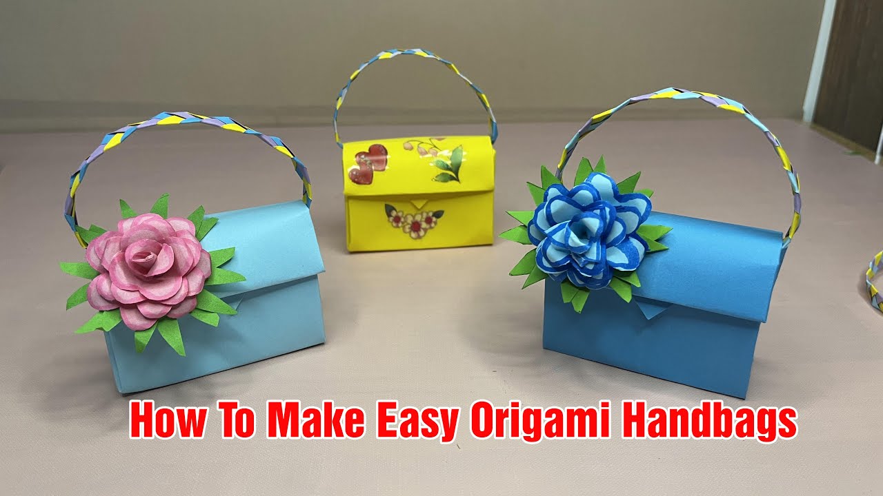 How To Make Easy Origami Handbags - Origami Art - YouTube