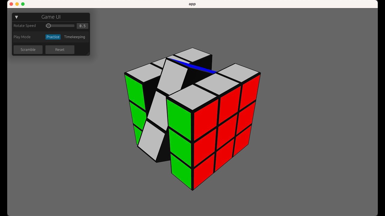 Rubik's cube game made with bevy engine - YouTube