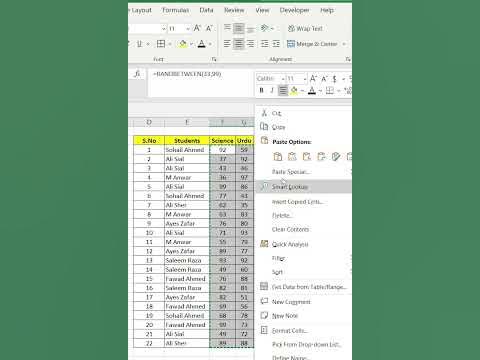 Excel Interview Question Students Marksheet in Excel #excel #shorts - YouTube