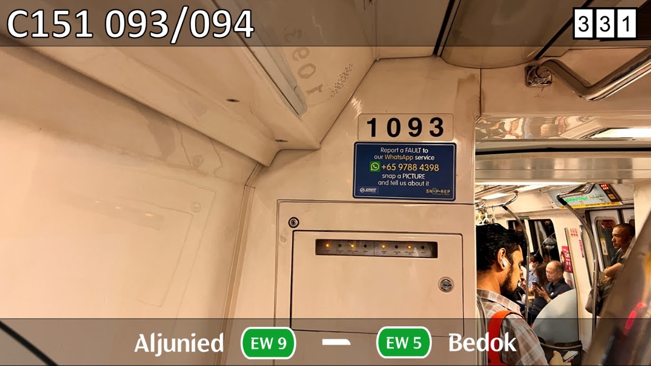 [1093 Bogie No 1 Rosak][SMRT] KHI C151 ~ 093/094 EW5 Bedok → EW9 ...