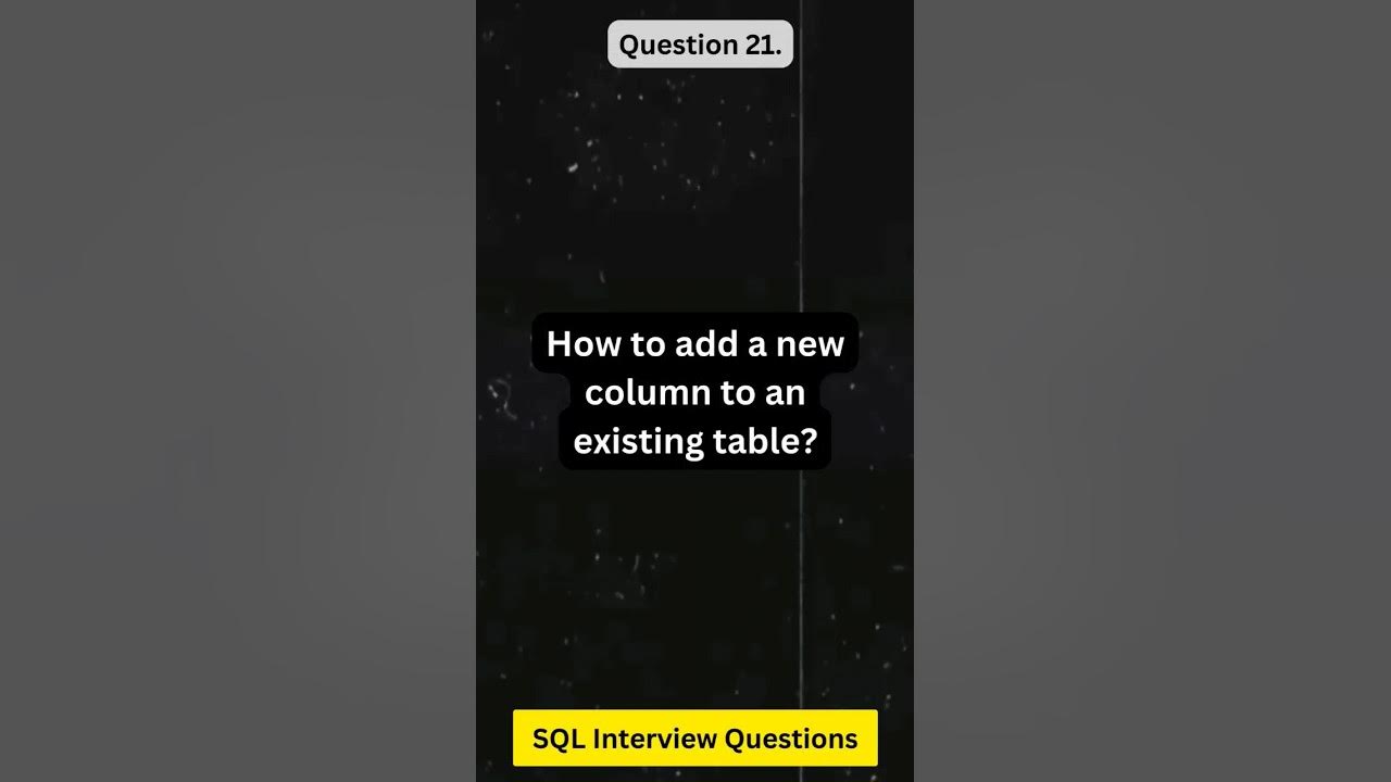 21 Sql Interview Questions And Answers By Sandeep Dalal Cse Add A 8340