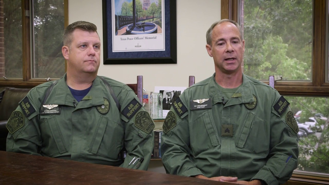 Austin Police Helicopter Crew Rescues Stranded Flood Victim - YouTube