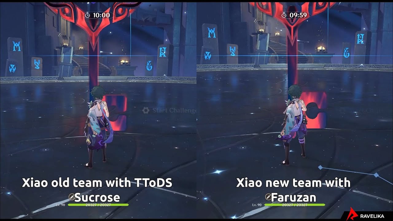 Old Xiao with TToDS Sucrose vs New Xiao with Faruzan - Spiral Abyss ...