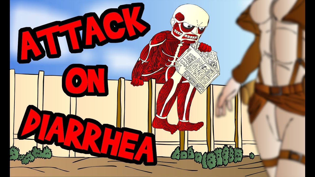 ATTACK ON DIARRHEA | Attack on titan PARODY (English sub) - YouTube