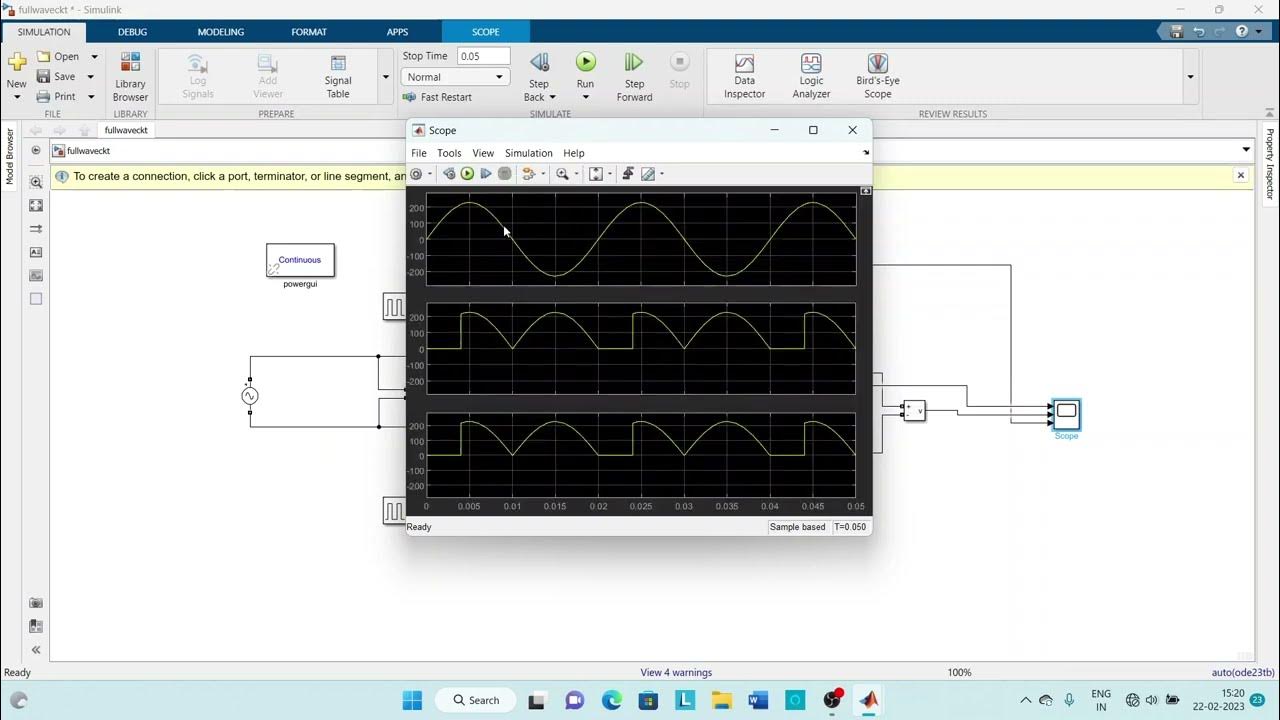Three-Phase Full wave rectifier with R, RL and diode Matlab/SIMULINK - YouTube
