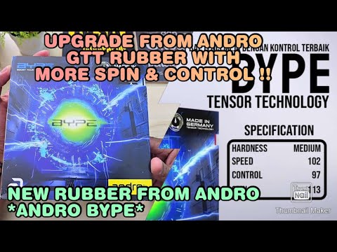 KARET PINGPONG UNTUK SISI BACKHAND | NEW RUBBER FROM ANDRO | *ANDRO BYPE* BOOST YOUR PERFORMANCE ...