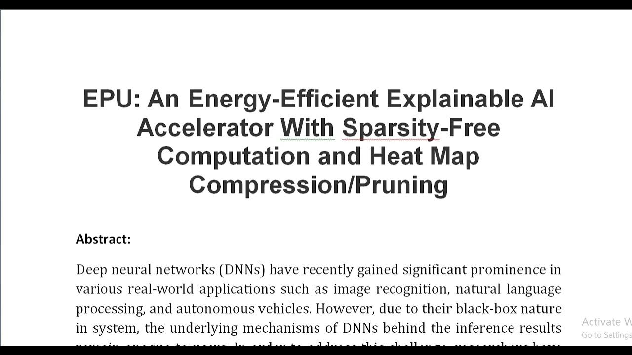 EPU An Energy Efficient Explainable AI Accelerator With Sparsity Free Computation and Heat Map ...