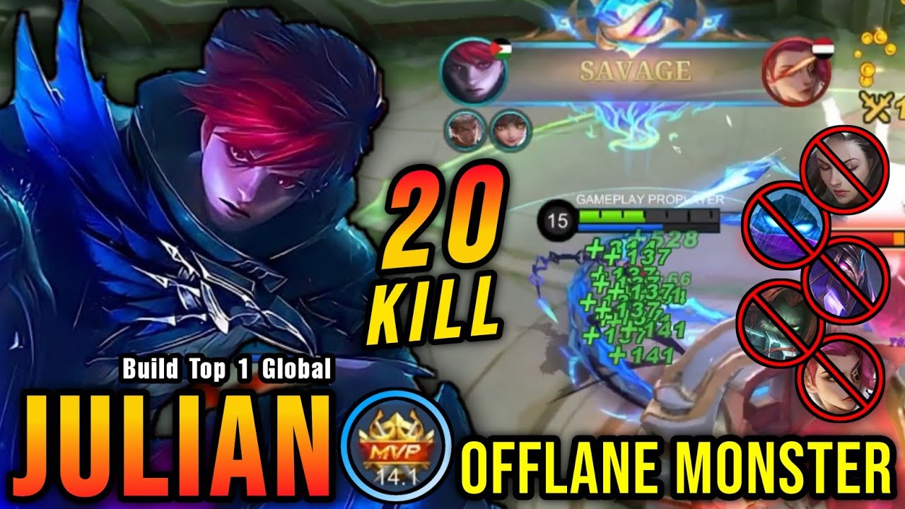 AUTO SAVAGE!! 20 Kills Julian Best Build Offlane - Build Top 1 Global ...