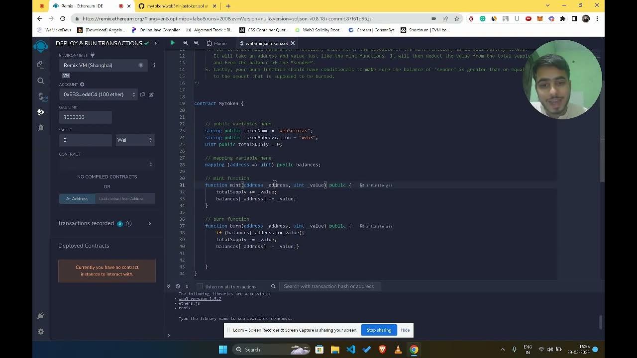 How to create a token in solidity - YouTube