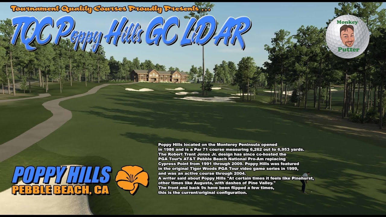 PGA Tour 2K23 - Poppy Hills GC LiDAR - Course Review & Playthrough ...