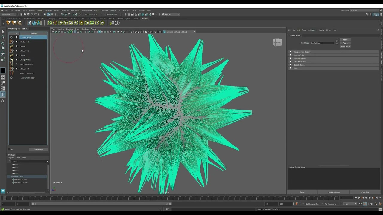 Ox Maya V4 BETA: Clump Shape Editing - YouTube