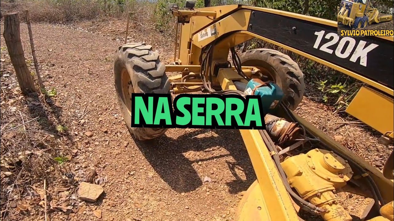 SAINDO DO BURACO/Motoniveladora caterpillar 120k grader niveleuse motoconformadora patrola - YouTube