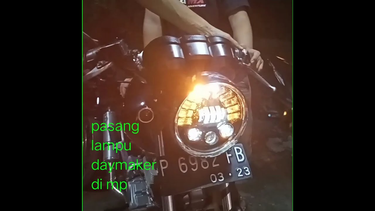 Pemasangan lampu Daymaker Di megapro - YouTube