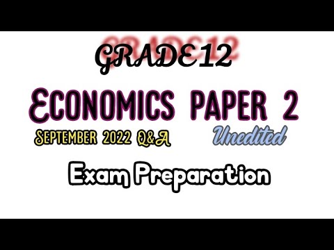 Economics paper 2 | September Q&A | Grade 12 - YouTube