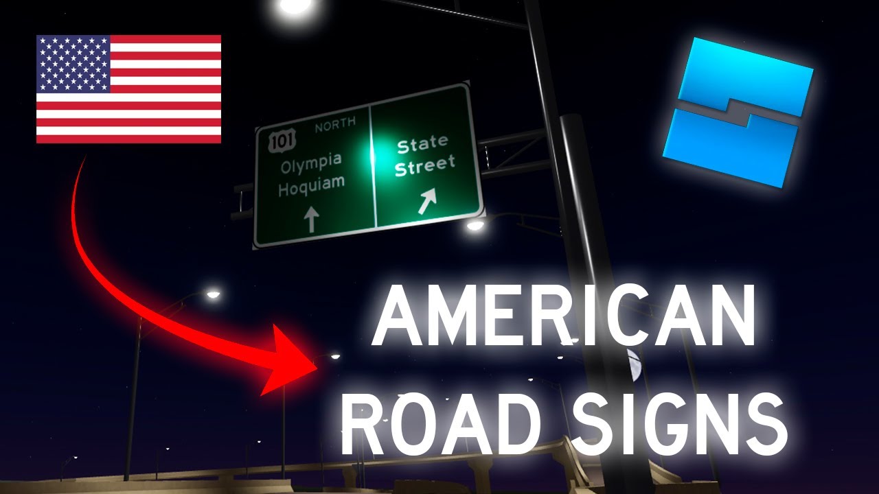How to Make The Best American road signs in Roblox Studio 🇺🇸 - YouTube