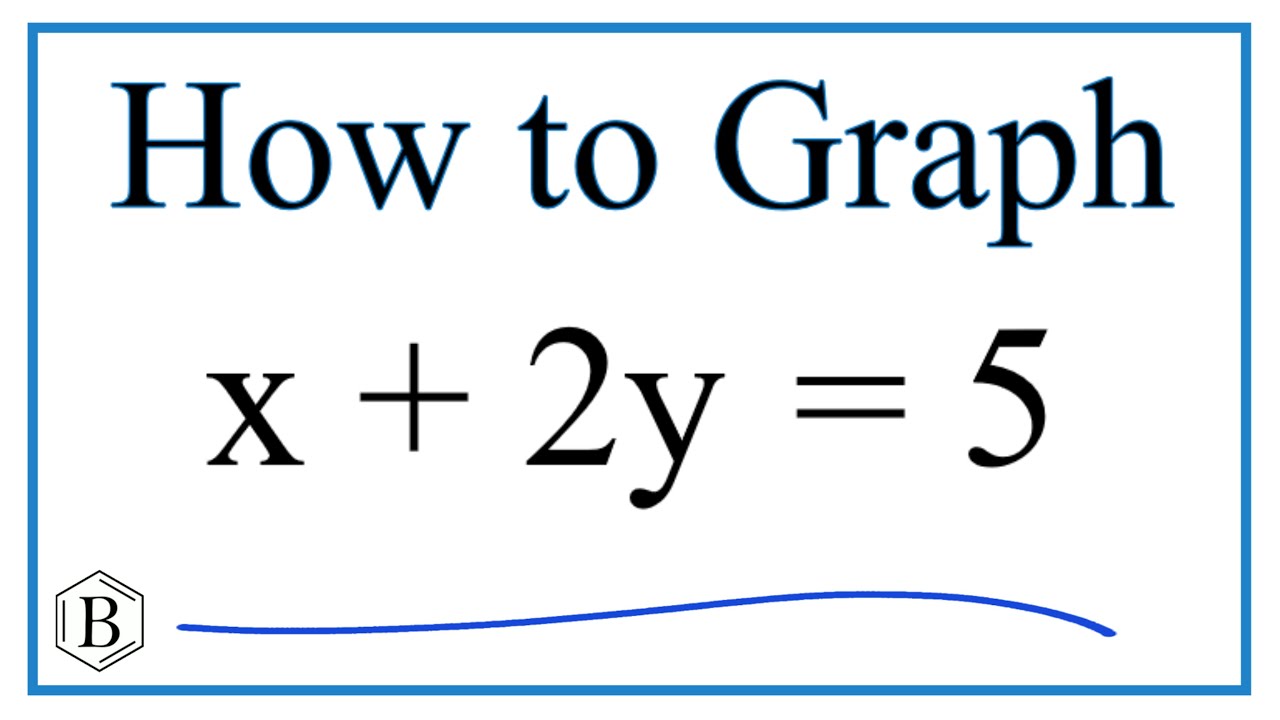 How To Graph The Linear Equation X 2y 5 YouTube