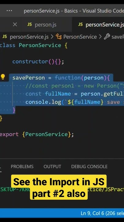 Import in JS Part #1 #javascript #coding #codingshortvideo - YouTube
