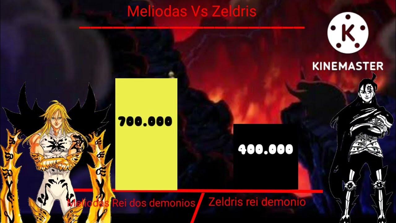 Meliodas Vs Zeldris Power Level Youtube