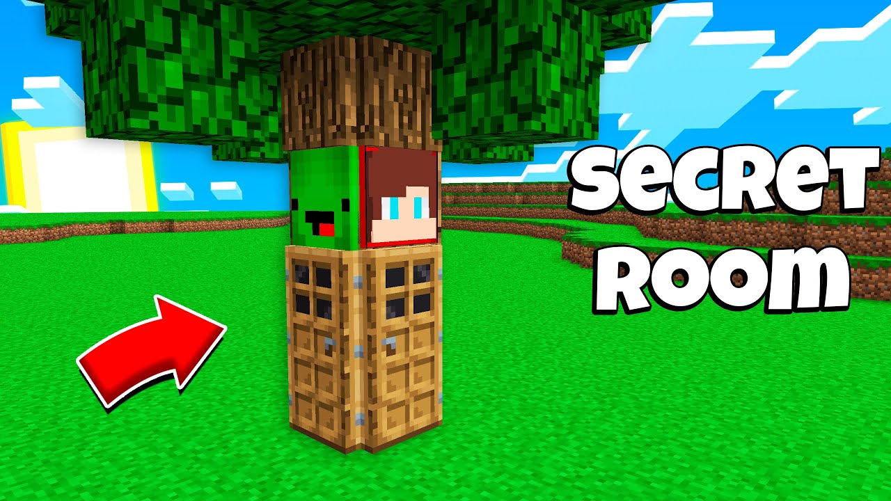 How to BUILD SUPER SECRET HOUSE inside a TREE in Minecraft ? TREE ...