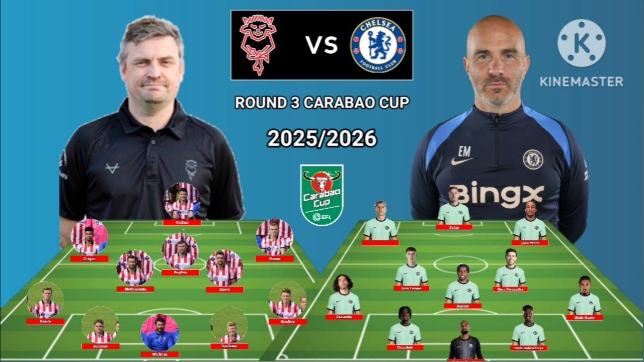 Head To Head Line Up Lincoln City vs Chelsea Round 3 Carabao Cup Season ...