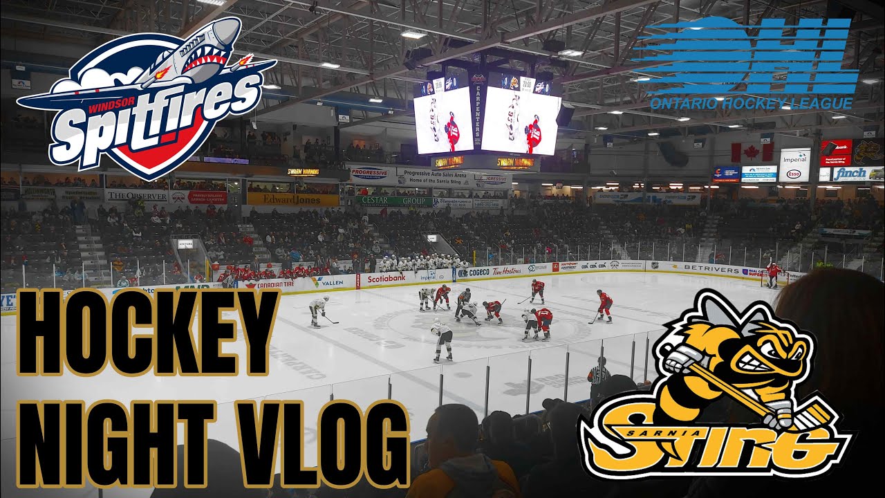 Night out at a Sarnia Sting Game - YouTube