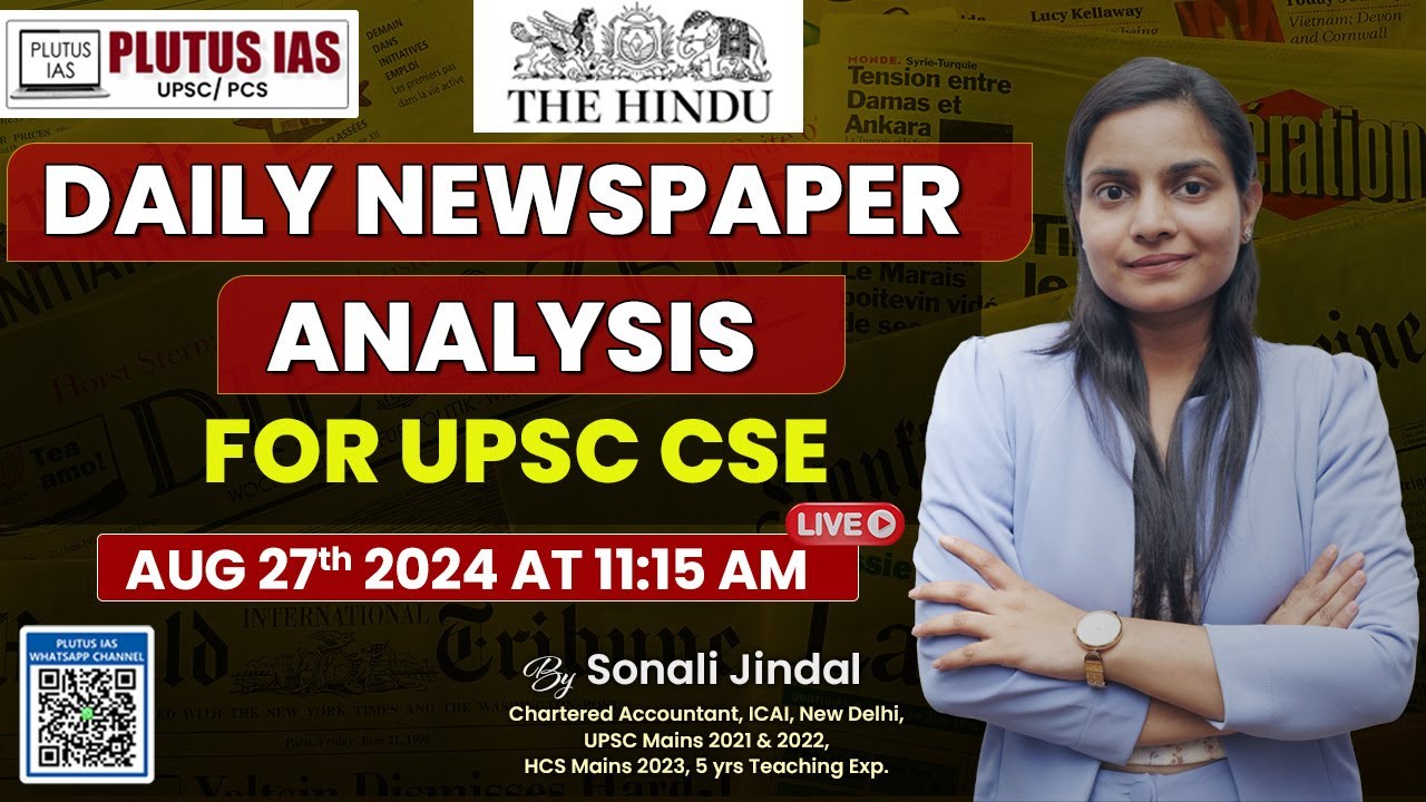 27th August 2024 | The Hindu Newspaper Analysis | Daily Current Affairs ...