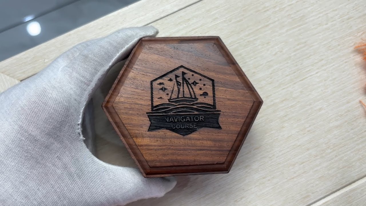 Personalized Spin Dial Compass and Box Engraving - YouTube