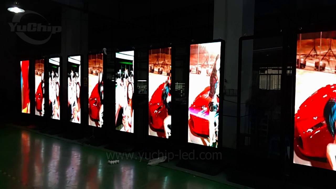 YUCHIP HD Indoor LED Poster Display,Poster LED Display - YouTube