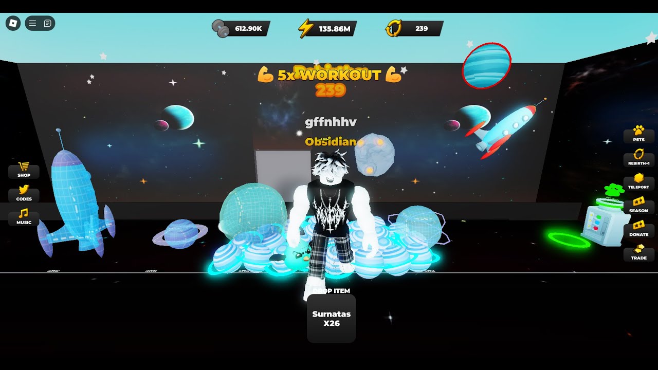 [10X]Go 300 Rebirth In 2X Workout Only In Strongman Simulator Roblox ...