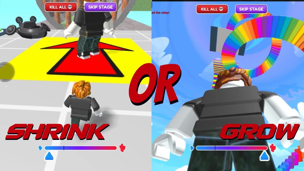 SHRINK & GROW OBBY! (Roblox)|| ROBLOX GROW or SHRINK Obby! || - YouTube