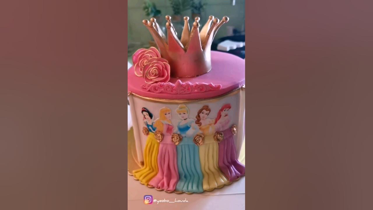 كيك الاميرات ديزني👸💕 كيك Cake كيكديزاين Youtube
