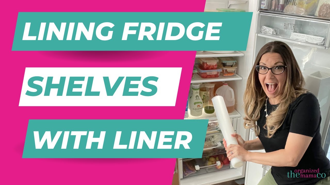 Lining Refrigerator Shelves With Drawer Liner #drawerliner - YouTube