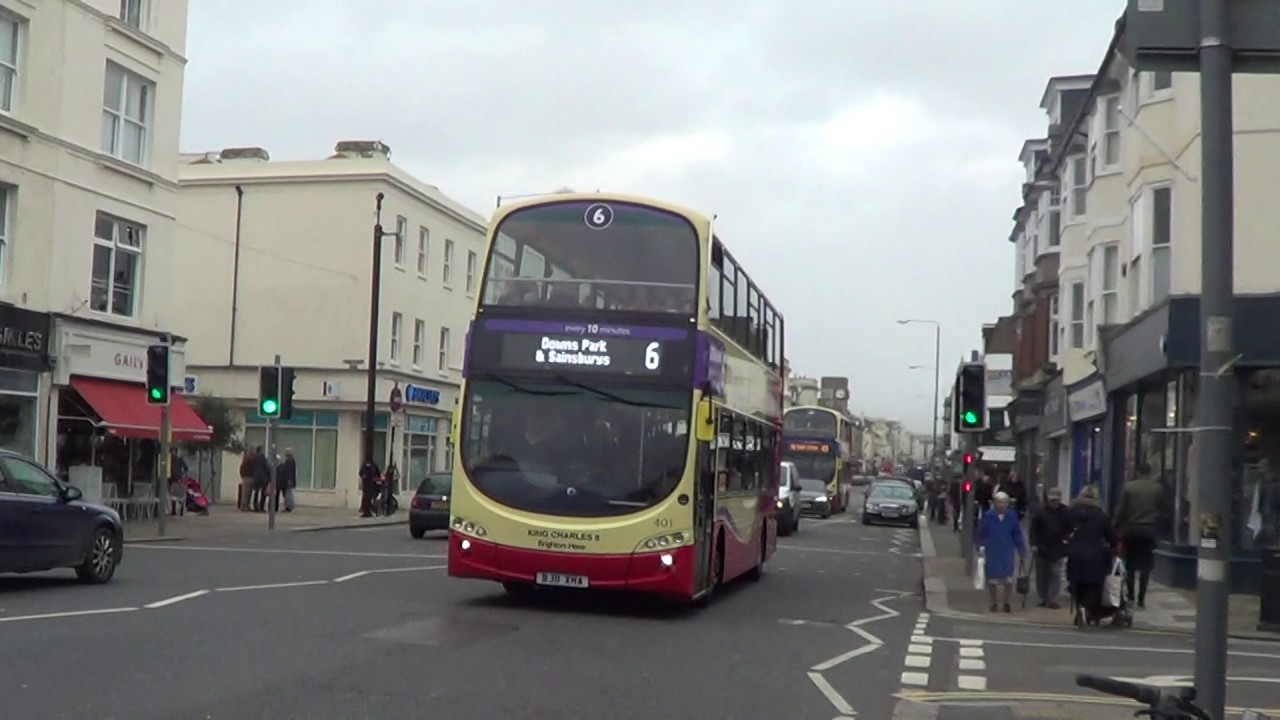 Brighton and Hove bus route 6 arriving at George Street bus stop, 18th ...