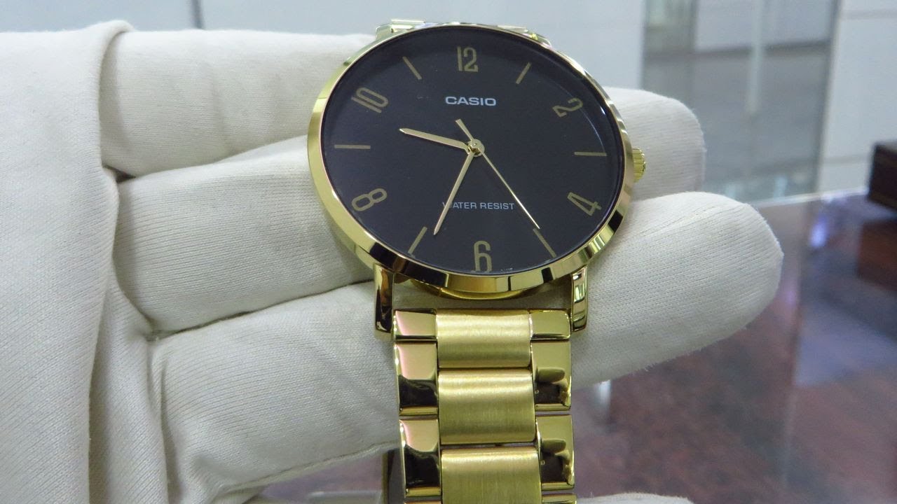 Casio MTP-VT01G-1B2 - YouTube