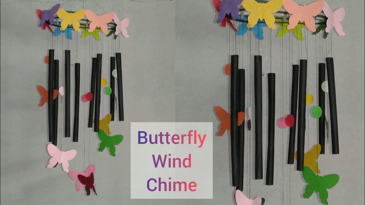 DIY Paper Butterfly Wind Chime |How To Make Wind Chime Using Paper |DIY ...