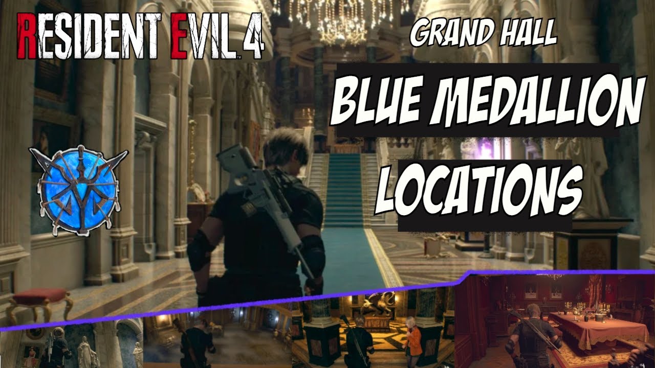 Grand Hall Blue Medallion Locations | RE4 Remake-Chapter 9 - YouTube
