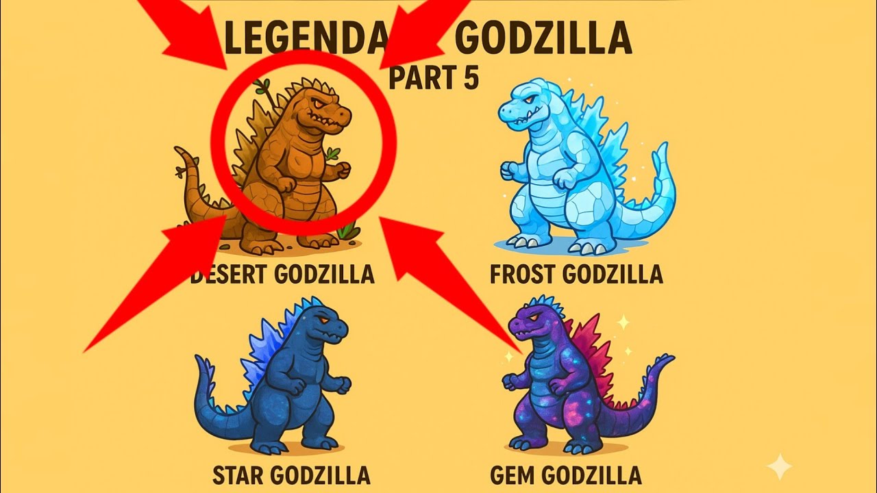“Legendary Godzilla Evolution | Desert, Frost, Star & Gem Godzilla Full ...