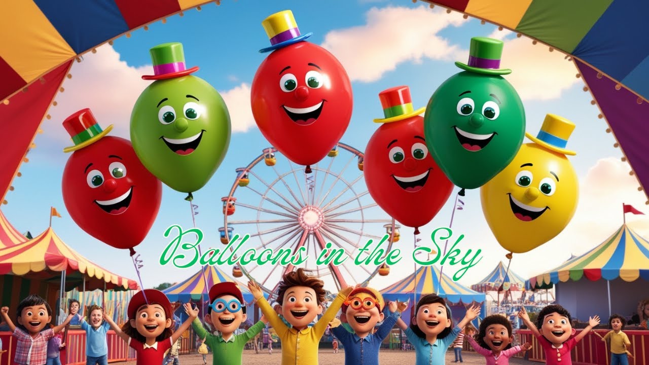 The Balloons Song | @KidsTunes0345 | Nursery rhymes | Kids Songs ...