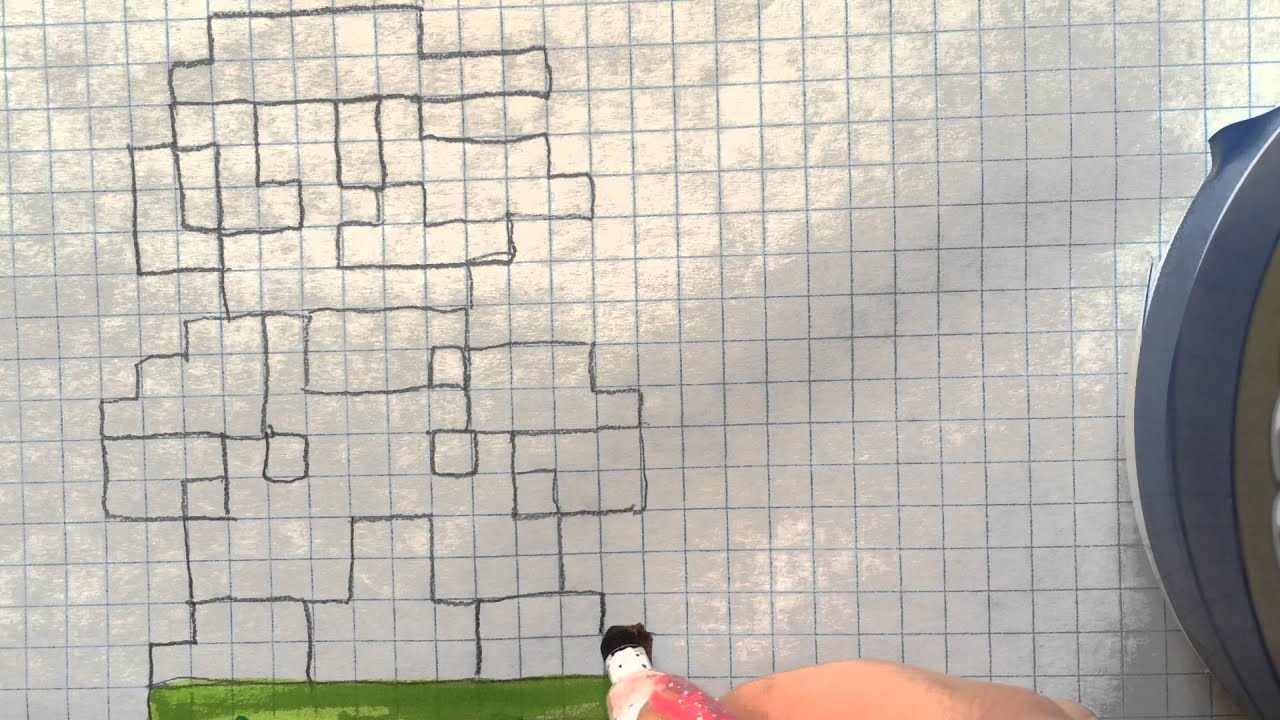 How to draw Mario on grid paper - YouTube