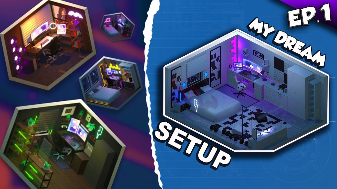 Create Your Cozy & Gaming Room ⚡ MY DREAM SETUP EP.1 ⚡ My Room Black ...