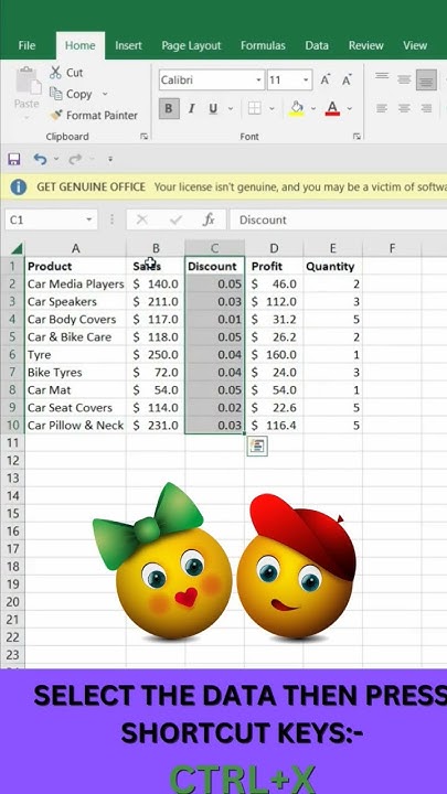 Swap Rows And Columns In Excel With Help Of Shortcut Keysexcel Shorts Viral Youtube