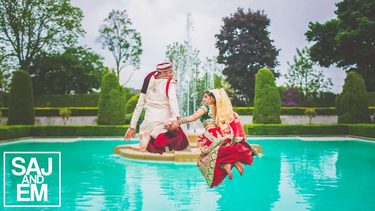 BRIDE AND GROOM JUMP INTO A FOUNTAIN ON THEIR WEDDING DAY!! - YouTube