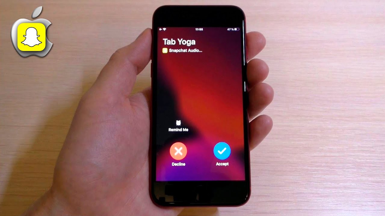 Snapchat Incoming Call (iOS) - YouTube