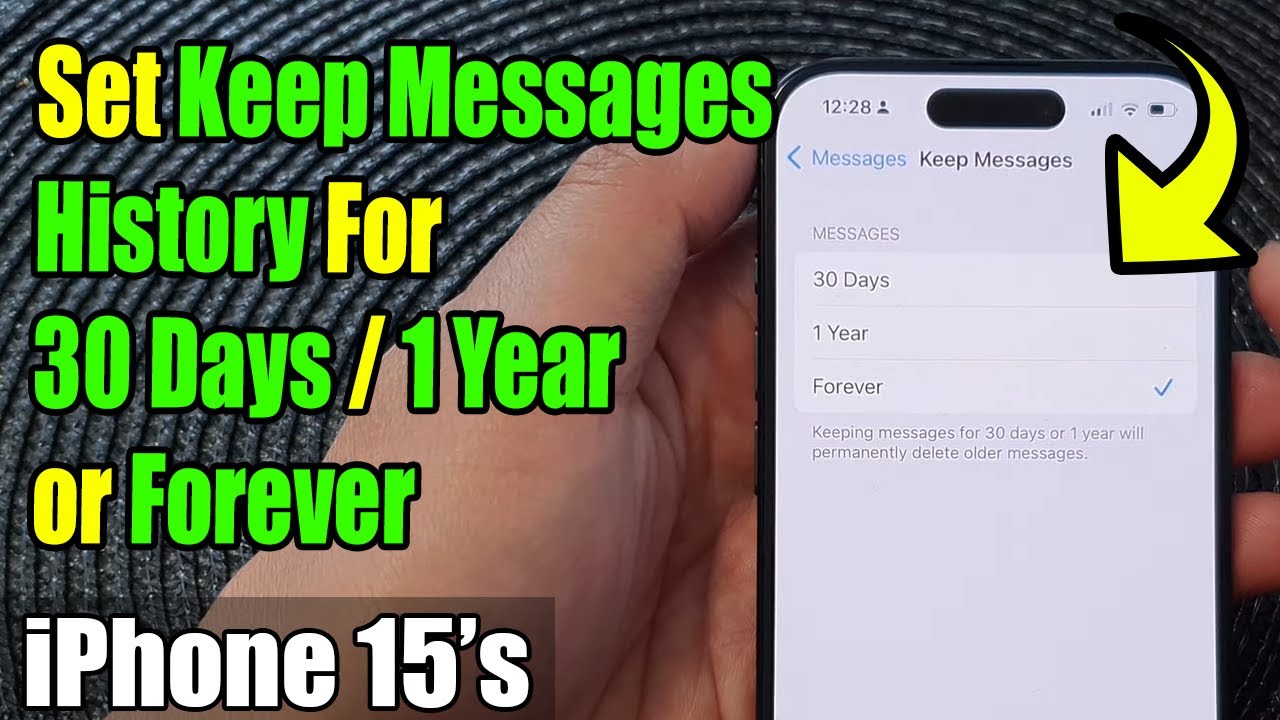 iPhone 15/15 Pro Max: How to Set Keep Messages History For 30 Days/1 ...