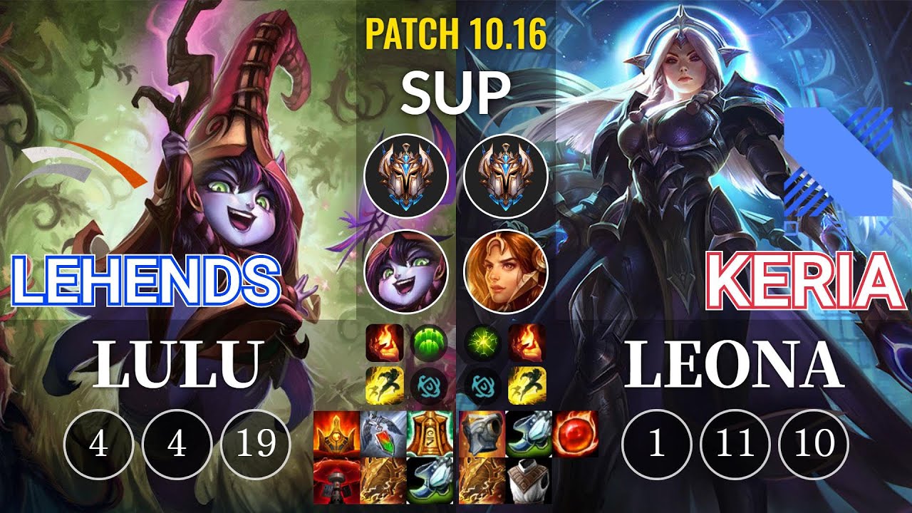 HLE Lehends Lulu vs DRX Keria Leona Sup - KR Patch 10.16 - YouTube