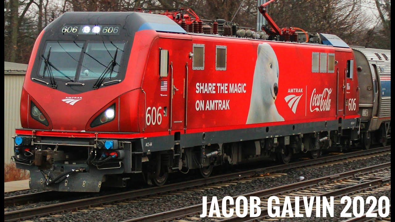 Amtrak 606 the Coca-Cola ACS-64 in West Haven Connecticut! - YouTube