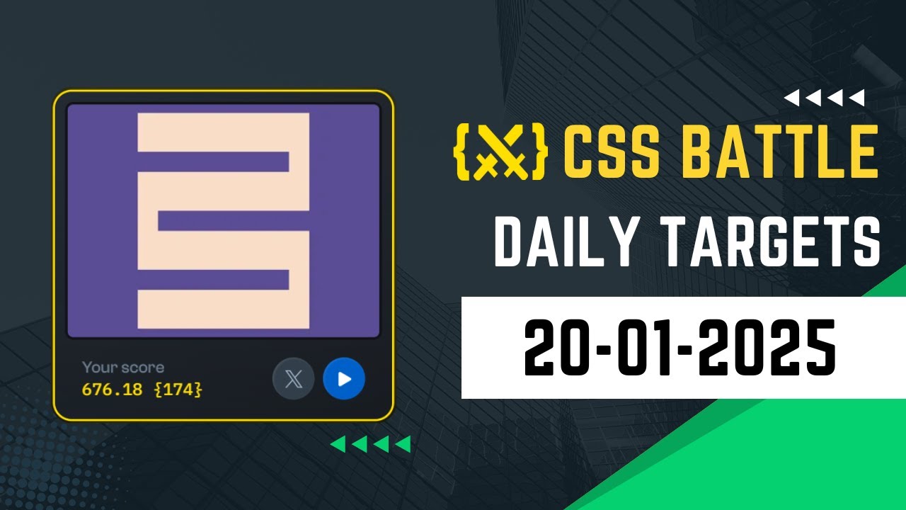 Css Battle Daily Targets Solution January 20 2025 Html Css Youtube